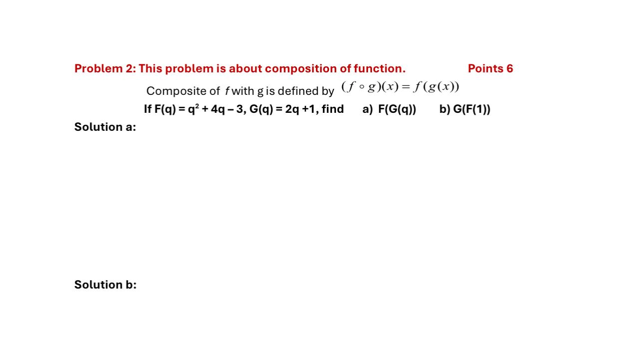 Solved Problem 2: This problem is about composition of | Chegg.com