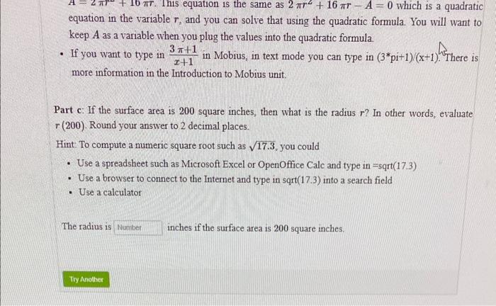 Solved if possible how to type it in mobius. I've been | Chegg.com