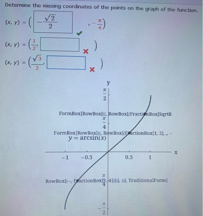 Solved Determine the missing coordinates of the points on | Chegg.com