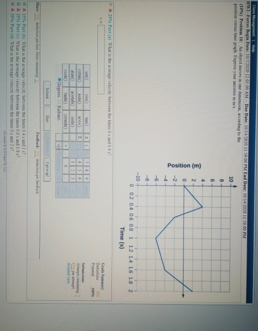 Solved Class Management | Help HW2--Forces Begin Date: | Chegg.com