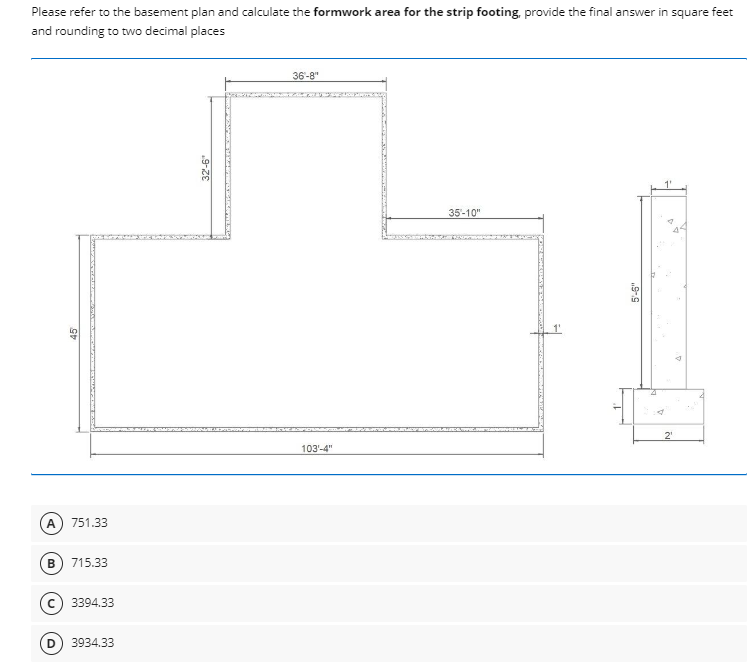 Please refer to the basement plan and calculate the | Chegg.com