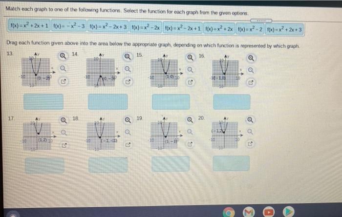 Solved Match each graph to one of the following functions. | Chegg.com