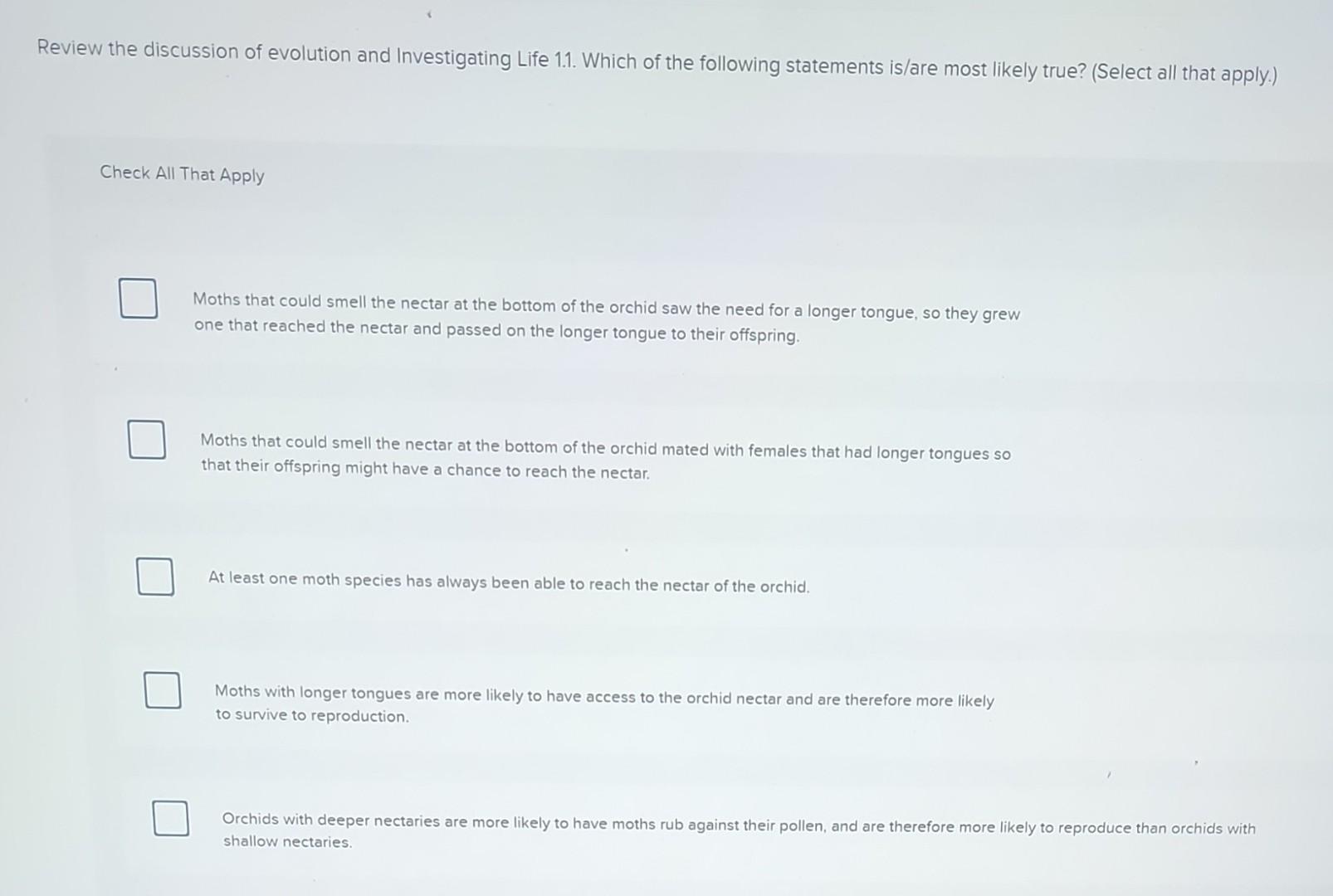 Solved Review the discussion of evolution and Investigating | Chegg.com