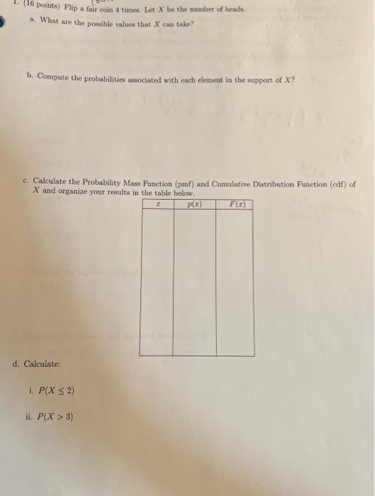 Solved b. Compute the probabilities associated with each | Chegg.com