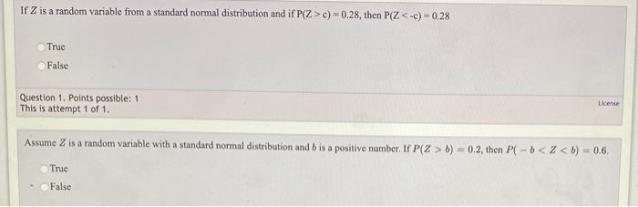 Solved If Z is a random variable from a standard normal | Chegg.com