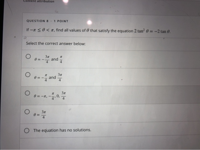 Solved Content attribution QUESTION 8. 1 POINT If - Se