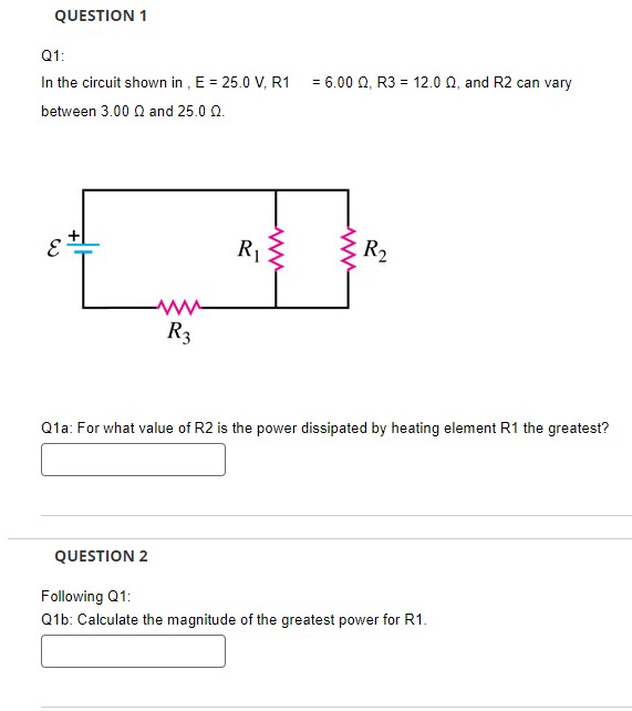 Solved QUESTION 1Q1:In the circuit shown in | Chegg.com