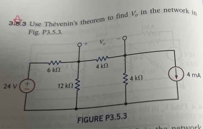 Solved Use thevenin's theorem to find v0 in the network in | Chegg.com