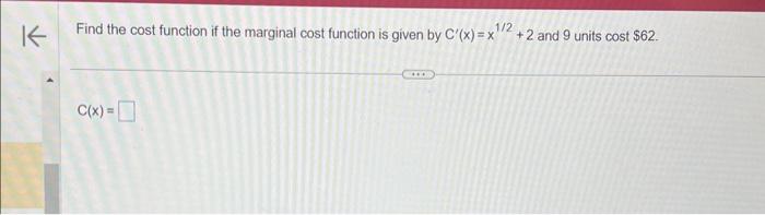Solved Find the cost function if the marginal cost function | Chegg.com