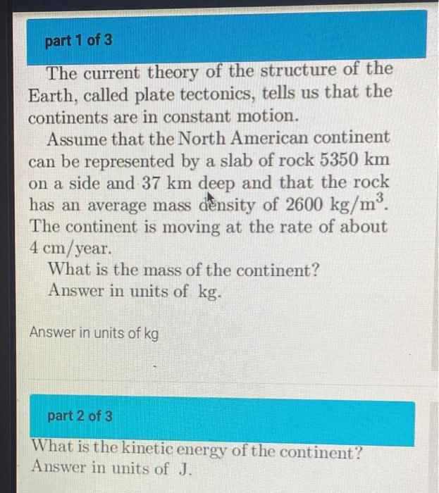 Solved The current theory of the structure of the Earth, | Chegg.com