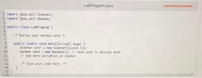 Solved Define a method named coinFlip that takes a Random | Chegg.com