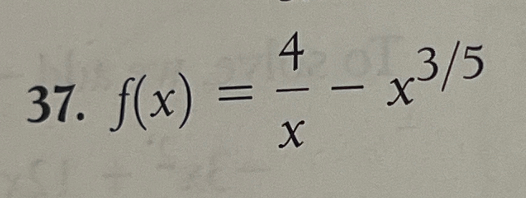 Solved f(x)=4x-x35 ﻿Find the derivative | Chegg.com