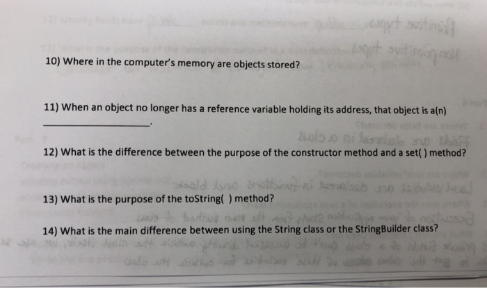 Solved cat sa Laut svim 10) Where in the computer's memory | Chegg.com