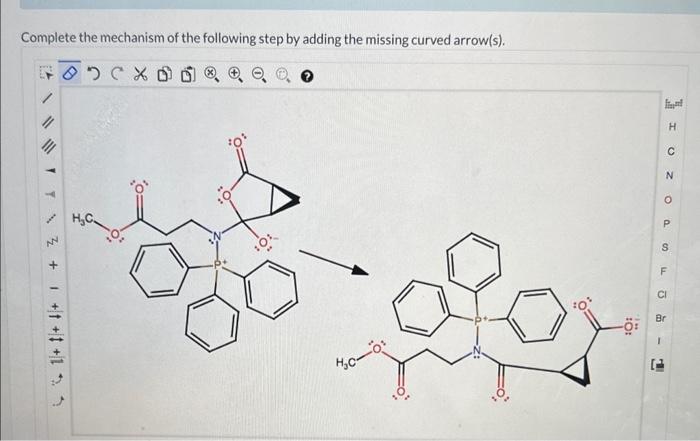 Solved Complete the mechanism of the following step by | Chegg.com