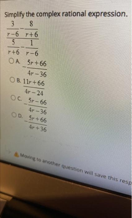 Solved Simplify the complex rational expression. | Chegg.com