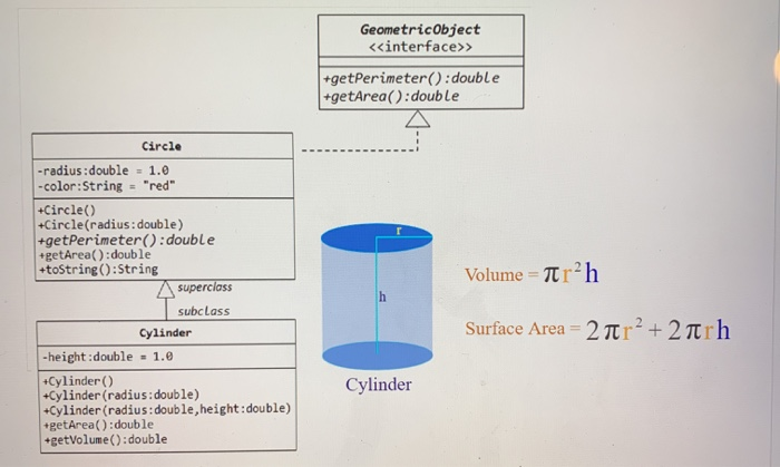 Solved GeometricObject +getPerimeter(): double | Chegg.com