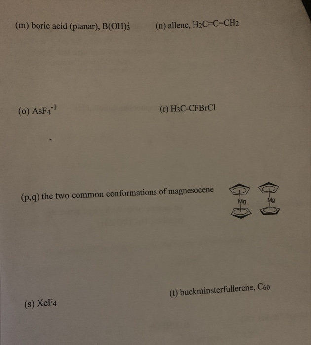 Solved Determine the point groups for the following | Chegg.com