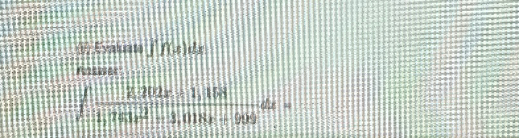 Solved (i) ﻿Evaluate | Chegg.com