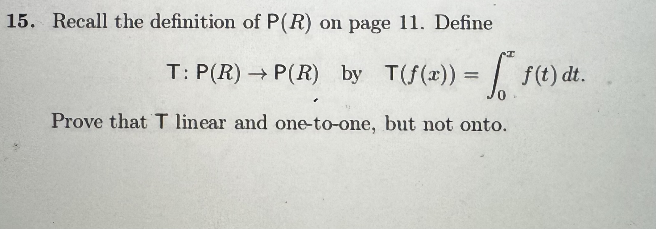 Solved Recall the definition of P(R) ﻿on page 11 . | Chegg.com