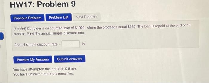 Solved Hw17 Problem 9 Previous Problem Problem List Next 5816
