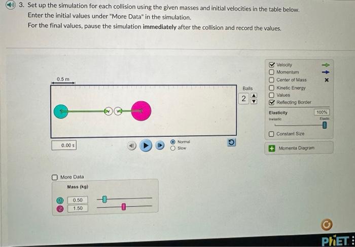 Solved Elastic Collisions In this section, you will be using | Chegg.com