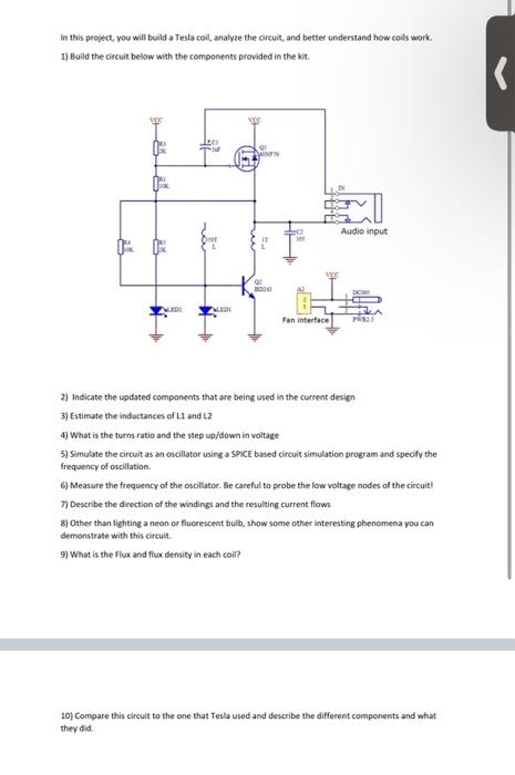 Solved In this project, you will build a Tesla coil, analyze | Chegg.com