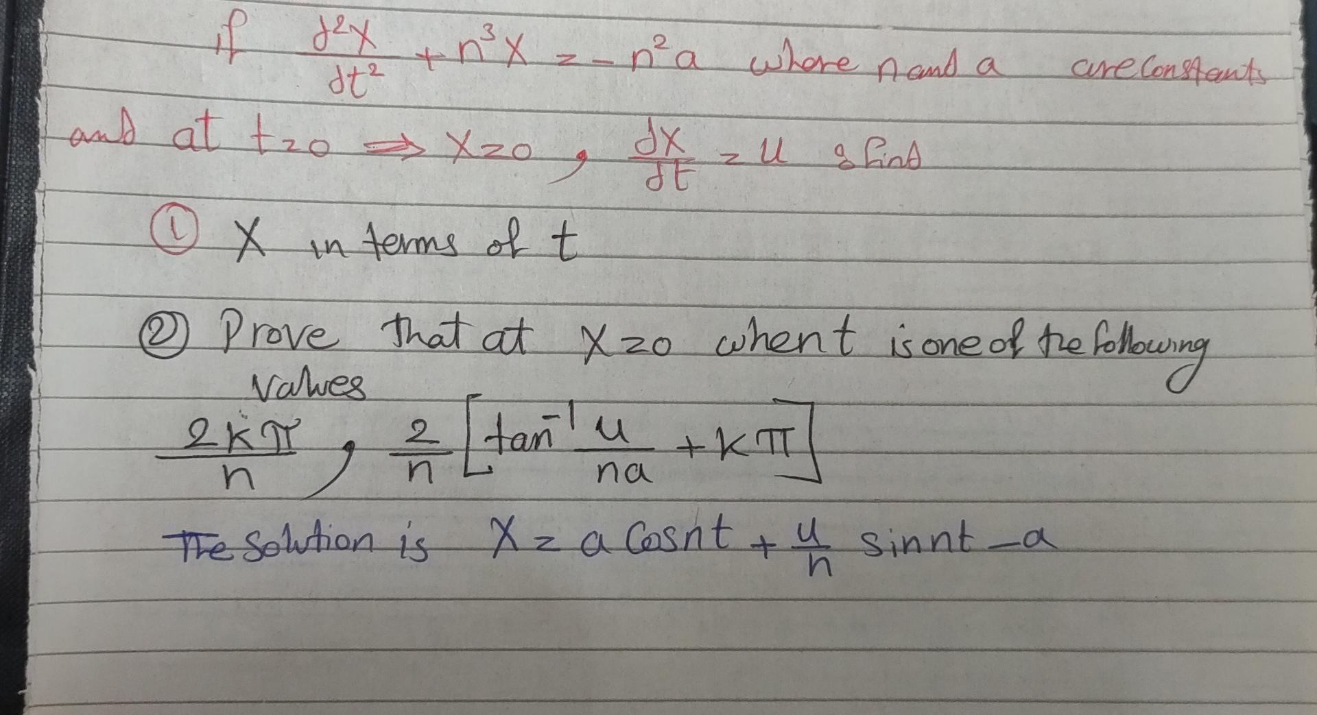 Solved I don't understand how he got the solution solve by | Chegg.com