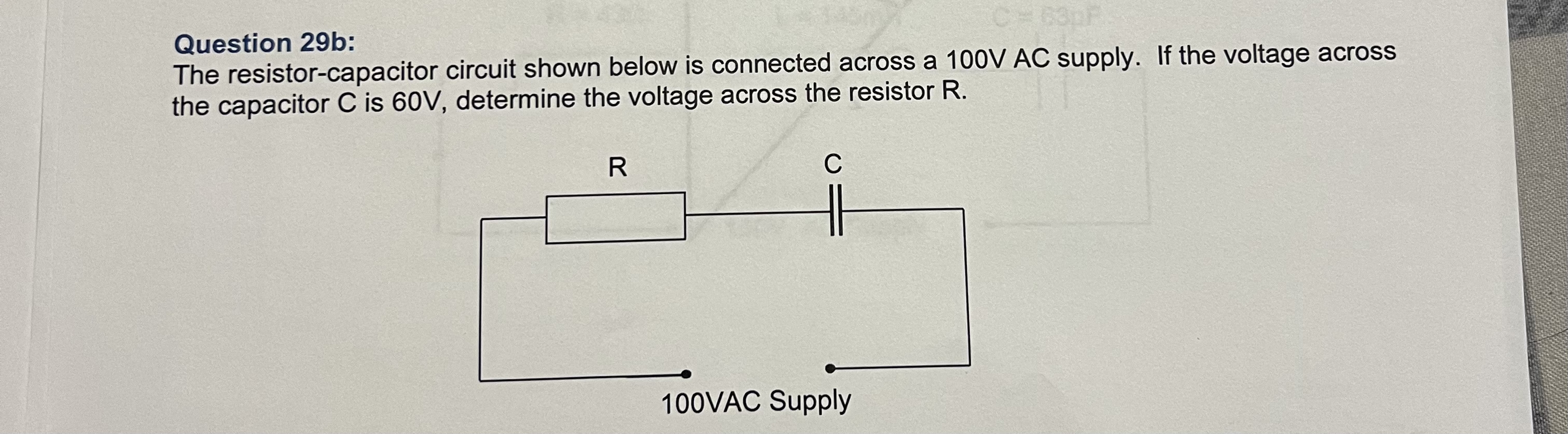 Solved by an EXPERT Question 29b:The resistor-capacitor circuit shown | Chegg.com