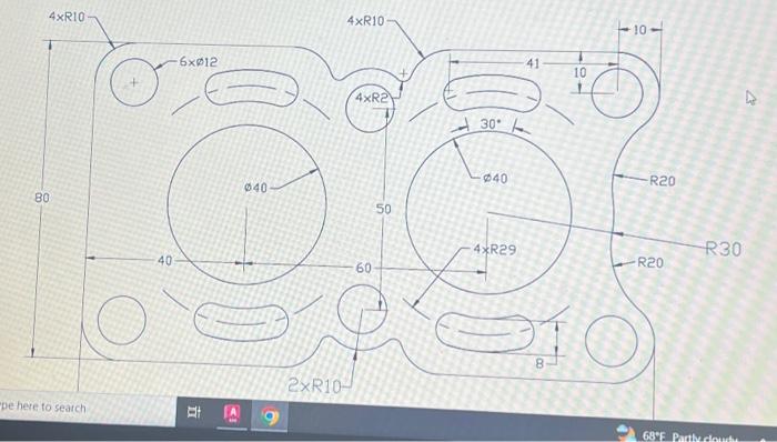 HW4 1. Draw the following drawings. 2.add dimensions | Chegg.com