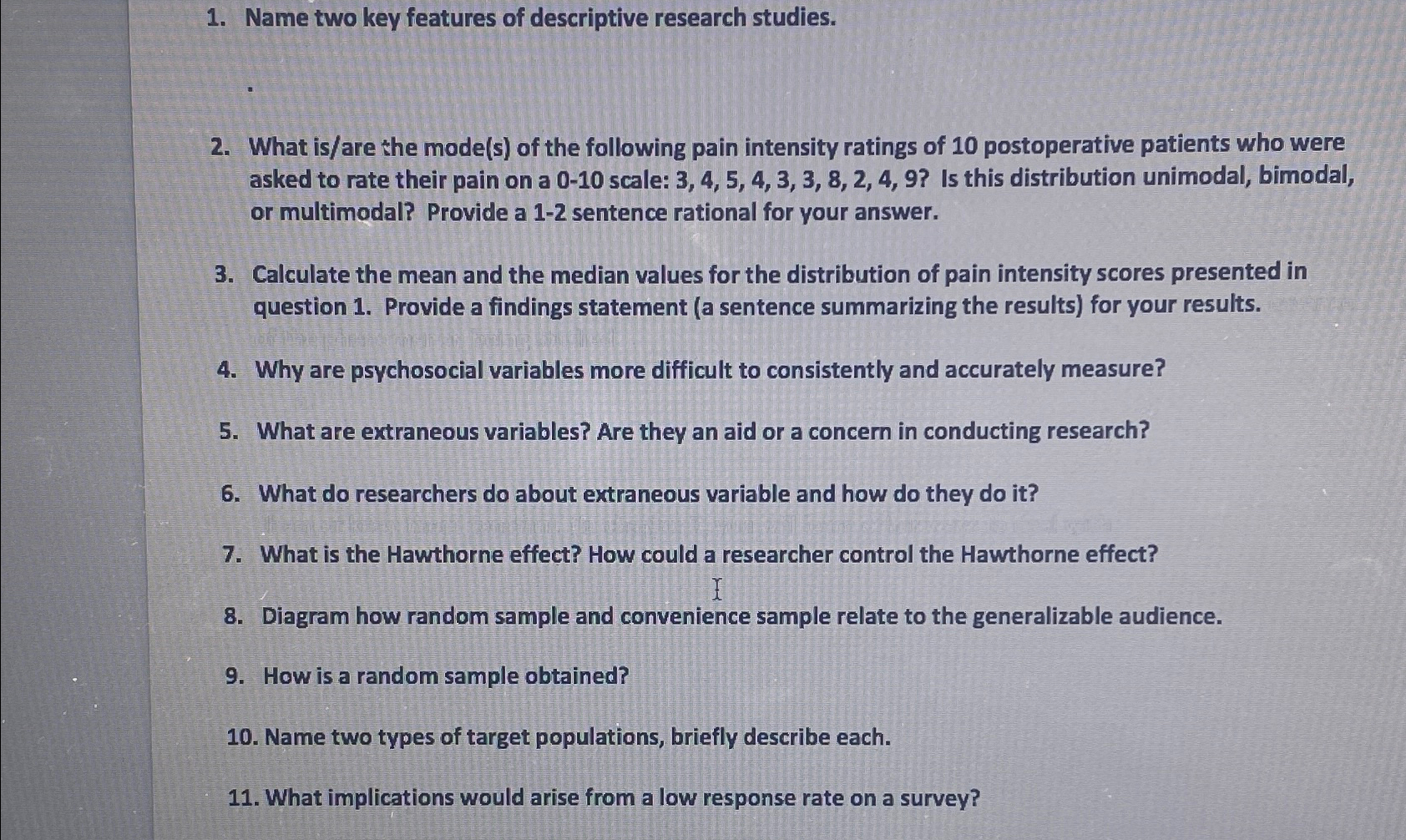 Solved Name two key features of descriptive research | Chegg.com