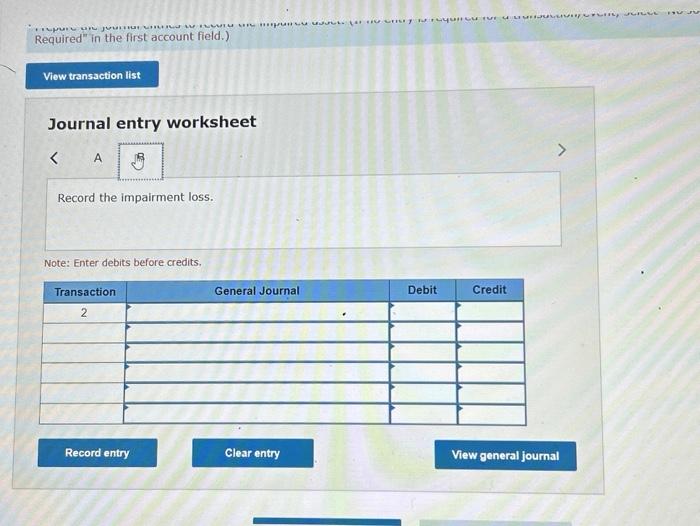 Solved M9-8 (Static) Recording Asset Impairment Losses [LO | Chegg.com