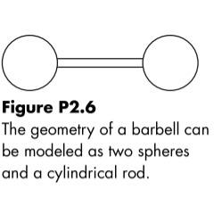 Solved 2.6 Consider the barbell shown in Figure P2.6. | Chegg.com