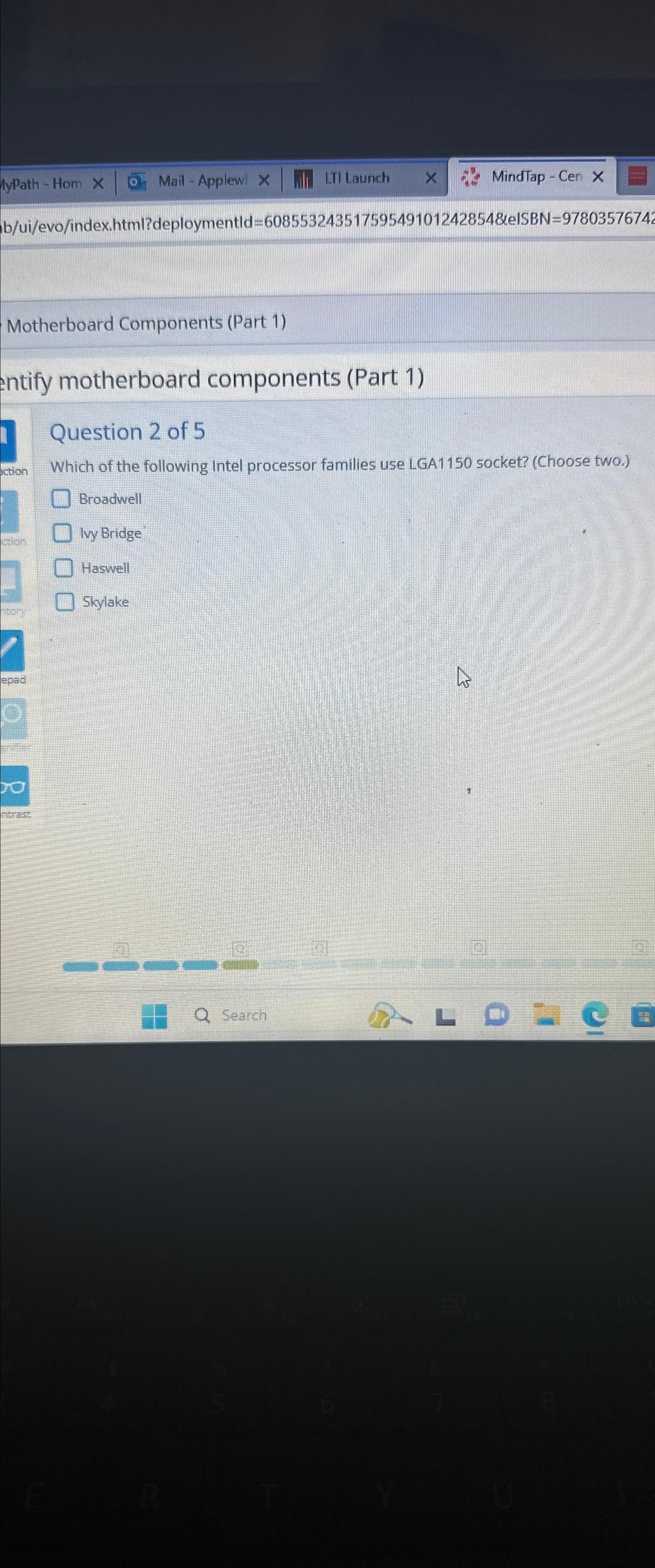 Solved Motherboard Components (Part 1)entify motherboard | Chegg.com