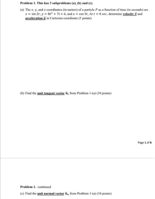 Solved Problem 1 This Has 3 Subproblems A B And C 5593