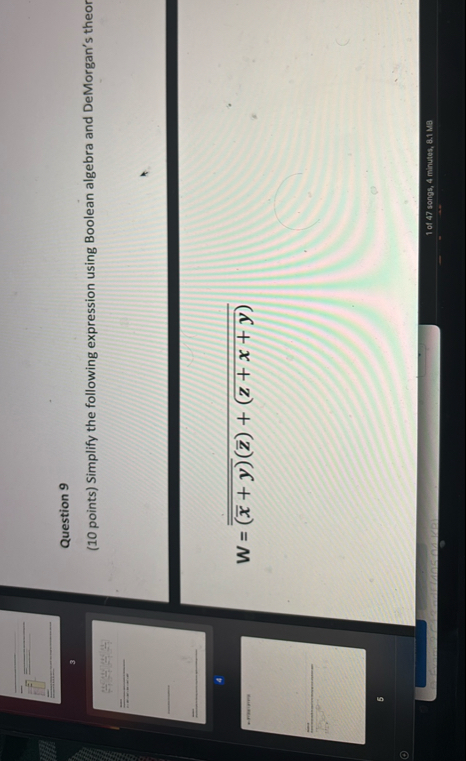 Solved Question 9(10 ﻿points) ﻿Simplify the following | Chegg.com