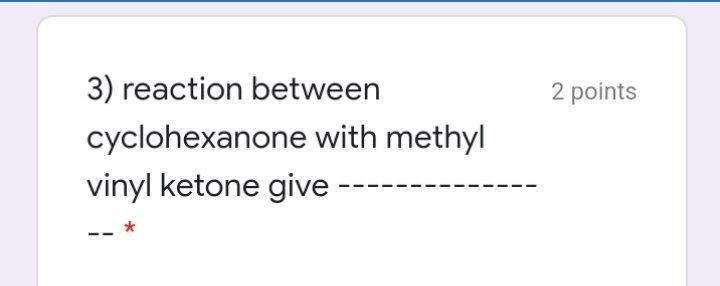 Solved 2 points 3) reaction between cyclohexanone with | Chegg.com