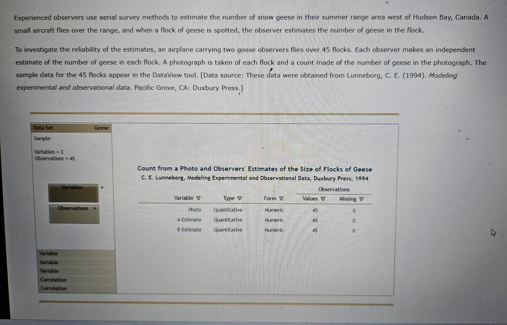 Solved Experienced observers use aerial survey methods to | Chegg.com