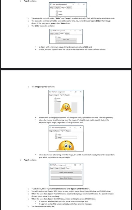 Create a WPF application in Visual Studio, with the | Chegg.com