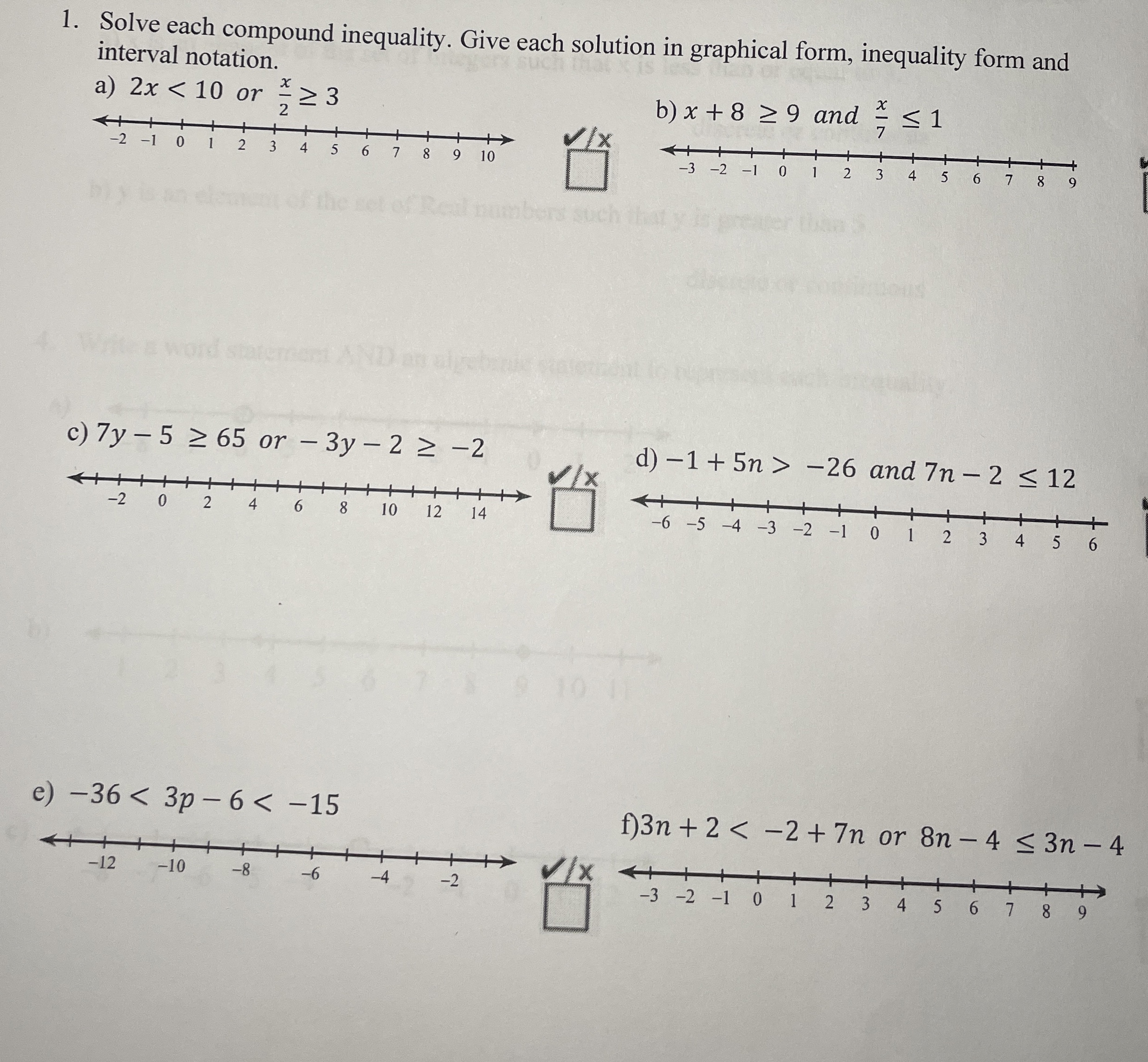 Solved Solve each compound inequality. Give each solution in | Chegg.com