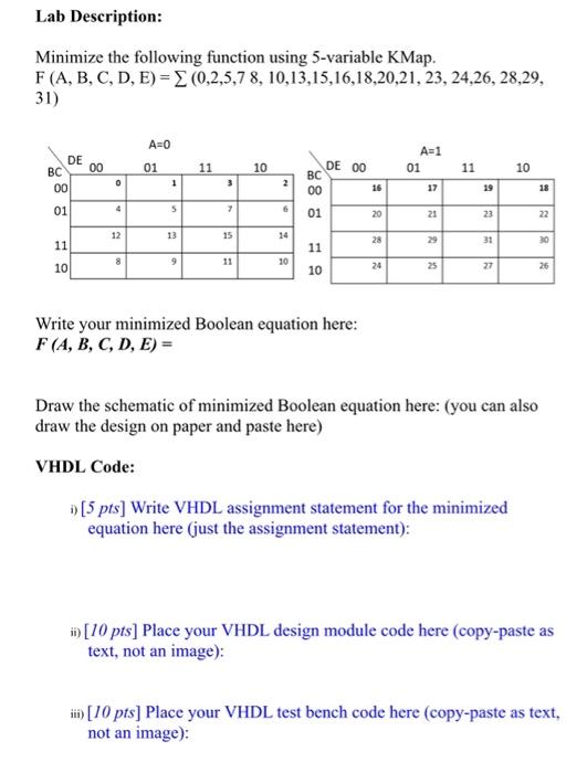 Solved Lab Description: Minimize the following function | Chegg.com