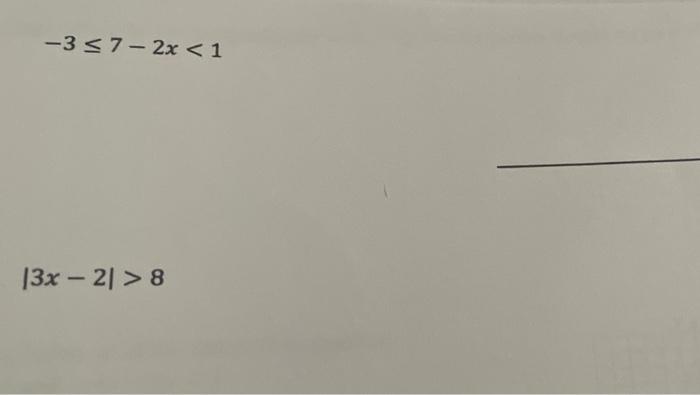 Solved Solve, graph the solution set, and show the answer in | Chegg.com