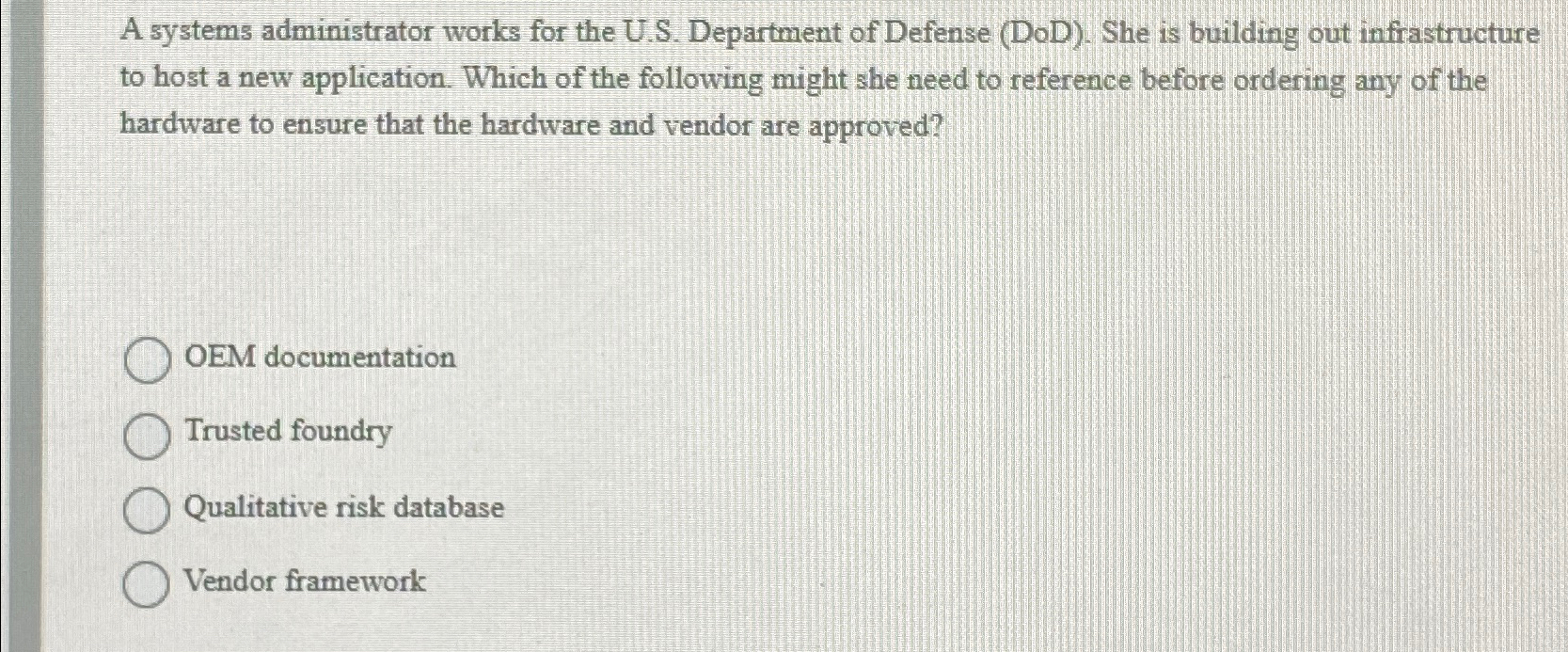 Solved A systems administrator works for the U.S. | Chegg.com