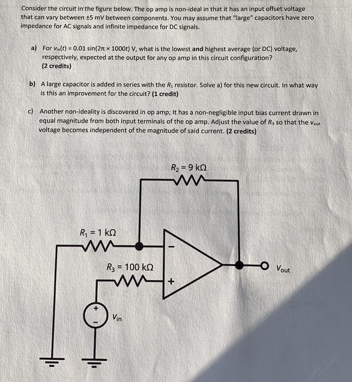 Solved Consider the circuit in the figure below. The op amp | Chegg.com