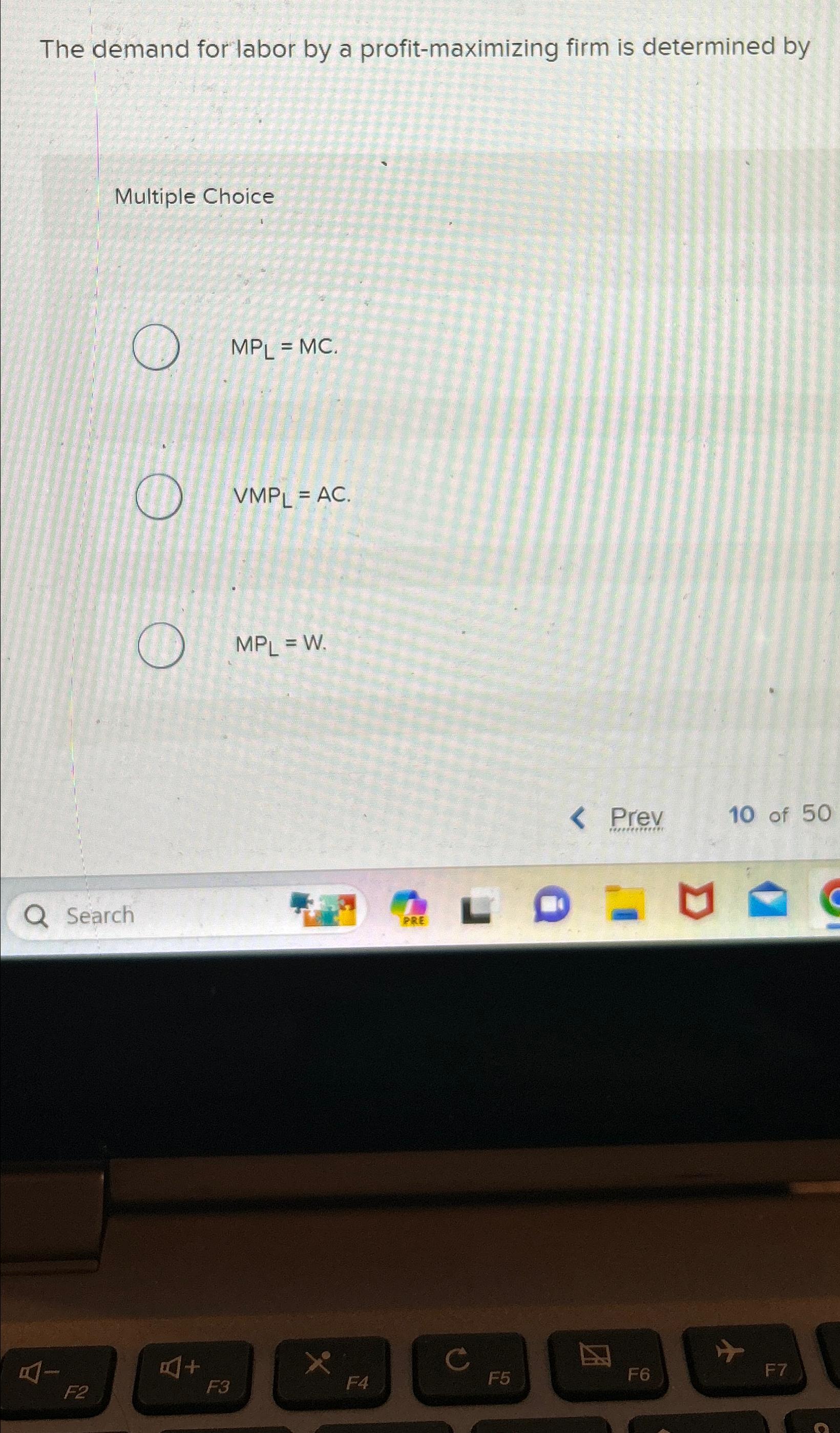 Solved The demand for labor by a profit-maximizing firm is | Chegg.com