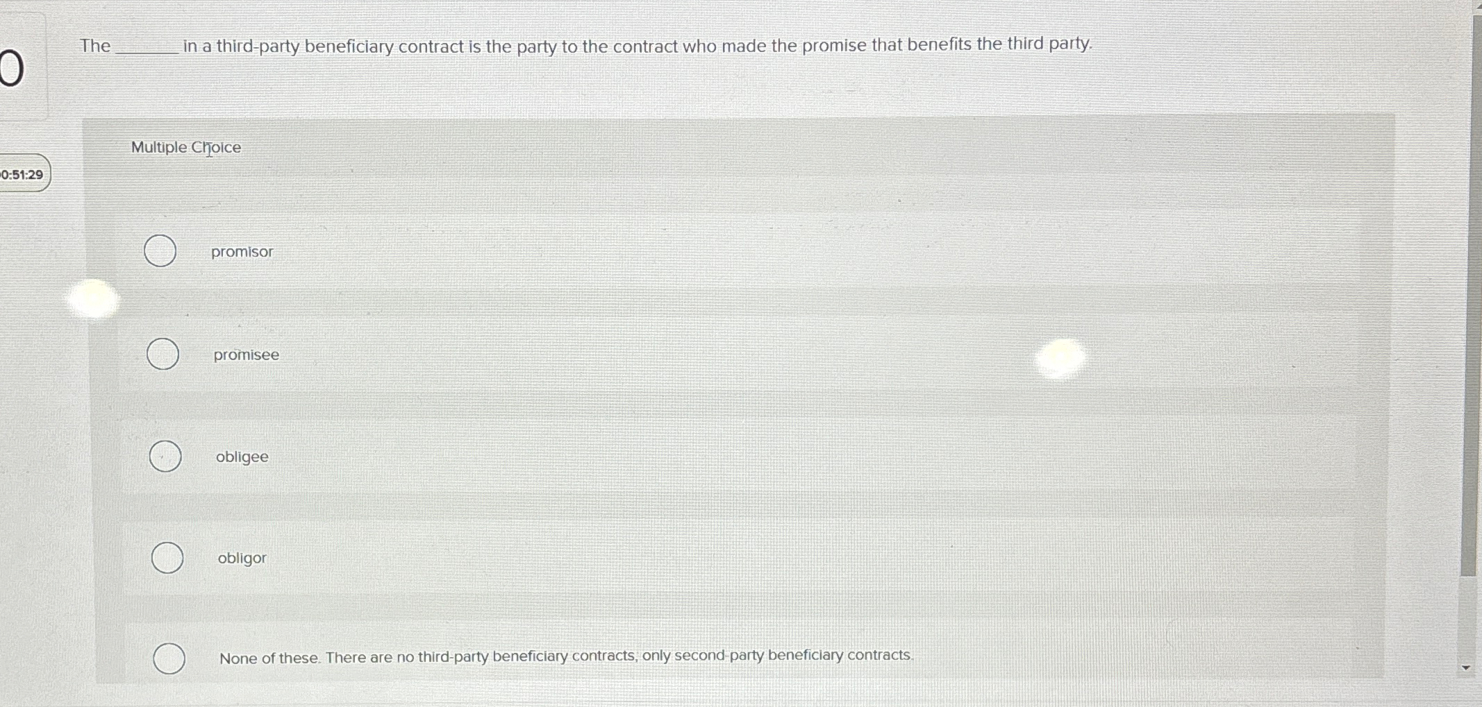 Solved The q, ﻿in a third-party beneficiary contract is the | Chegg.com