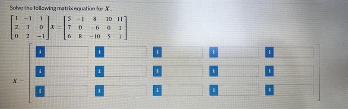 Solved Solve the following matrix equation for a,b,c, and d. | Chegg.com