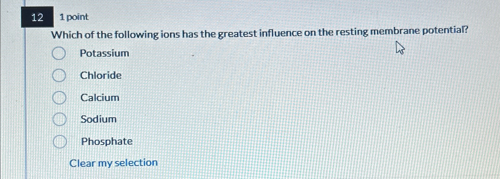 Solved 121 ﻿pointWhich of the following ions has the | Chegg.com