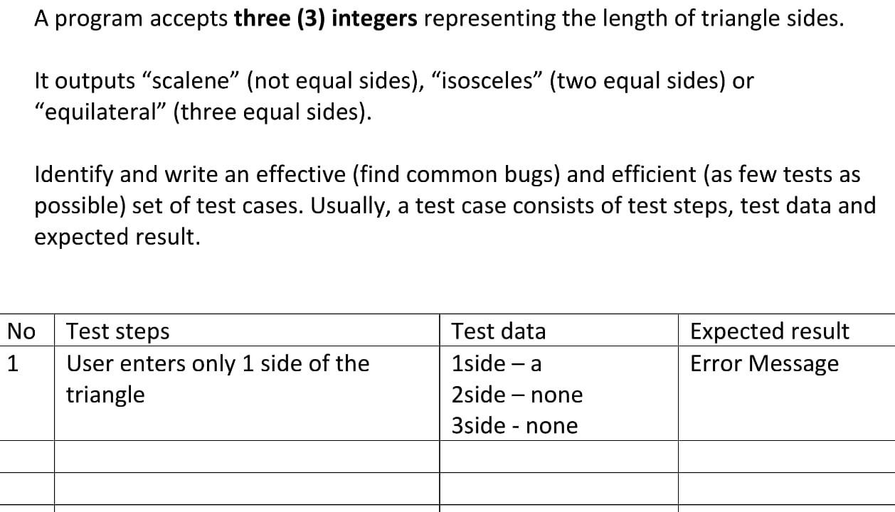 Solved A program accepts three (3) integers representing the | Chegg.com