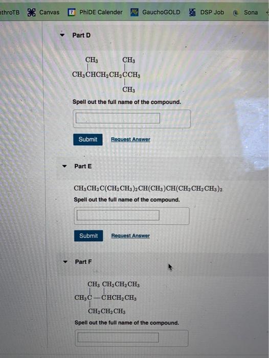 Solved CH3CH2C(CH2CH3)2CH2CH2CH3 Spell out the full name of | Chegg.com