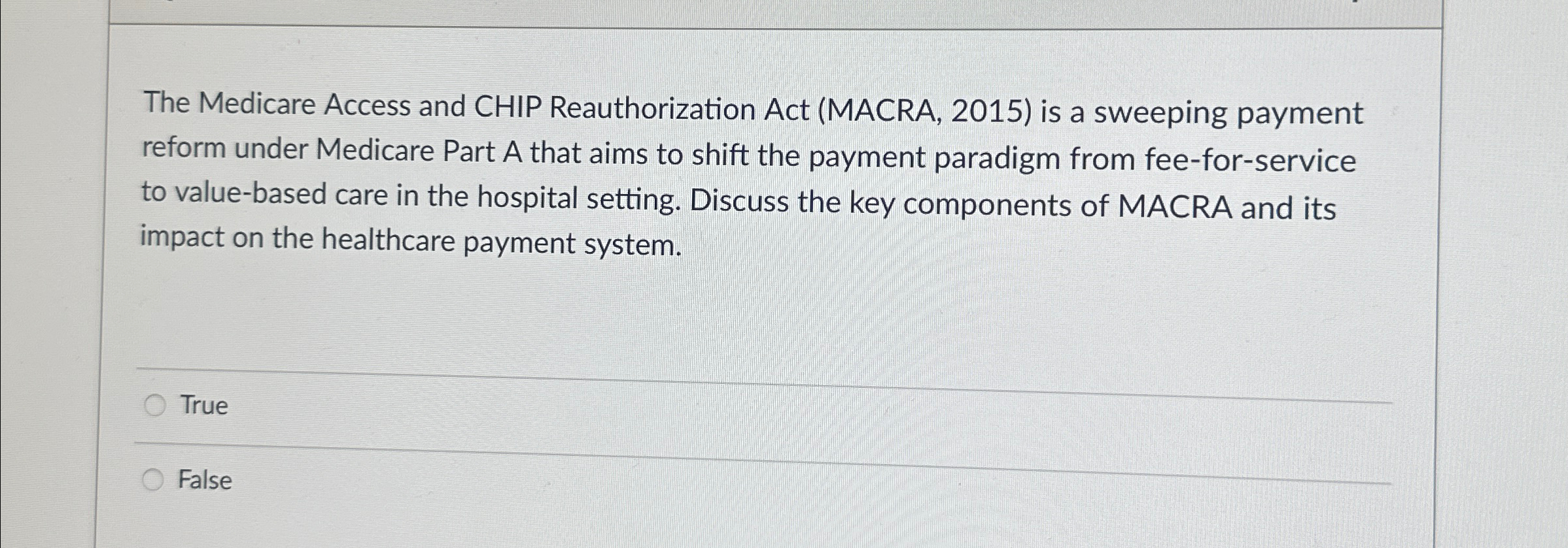 The Medicare Access and CHIP Reauthorization Act | Chegg.com